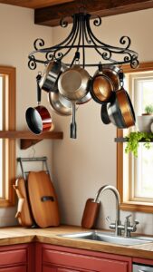20 Creative Ideas to Elevate Your Kitchen with a Hanging Pot Rack ...